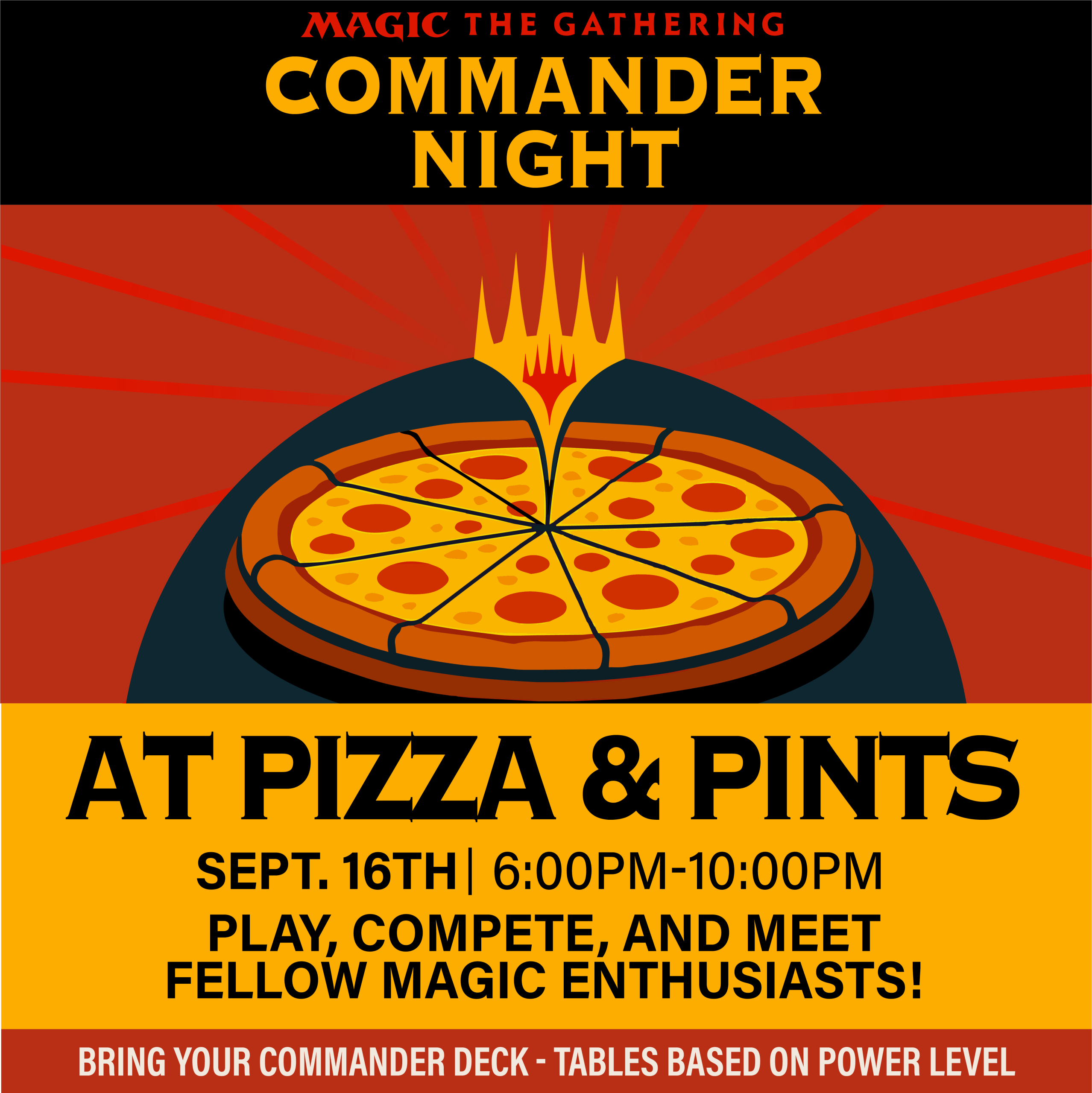 Commander Night at Pizza & Pints - 9/16 – Where Bigger Things Are Brewing